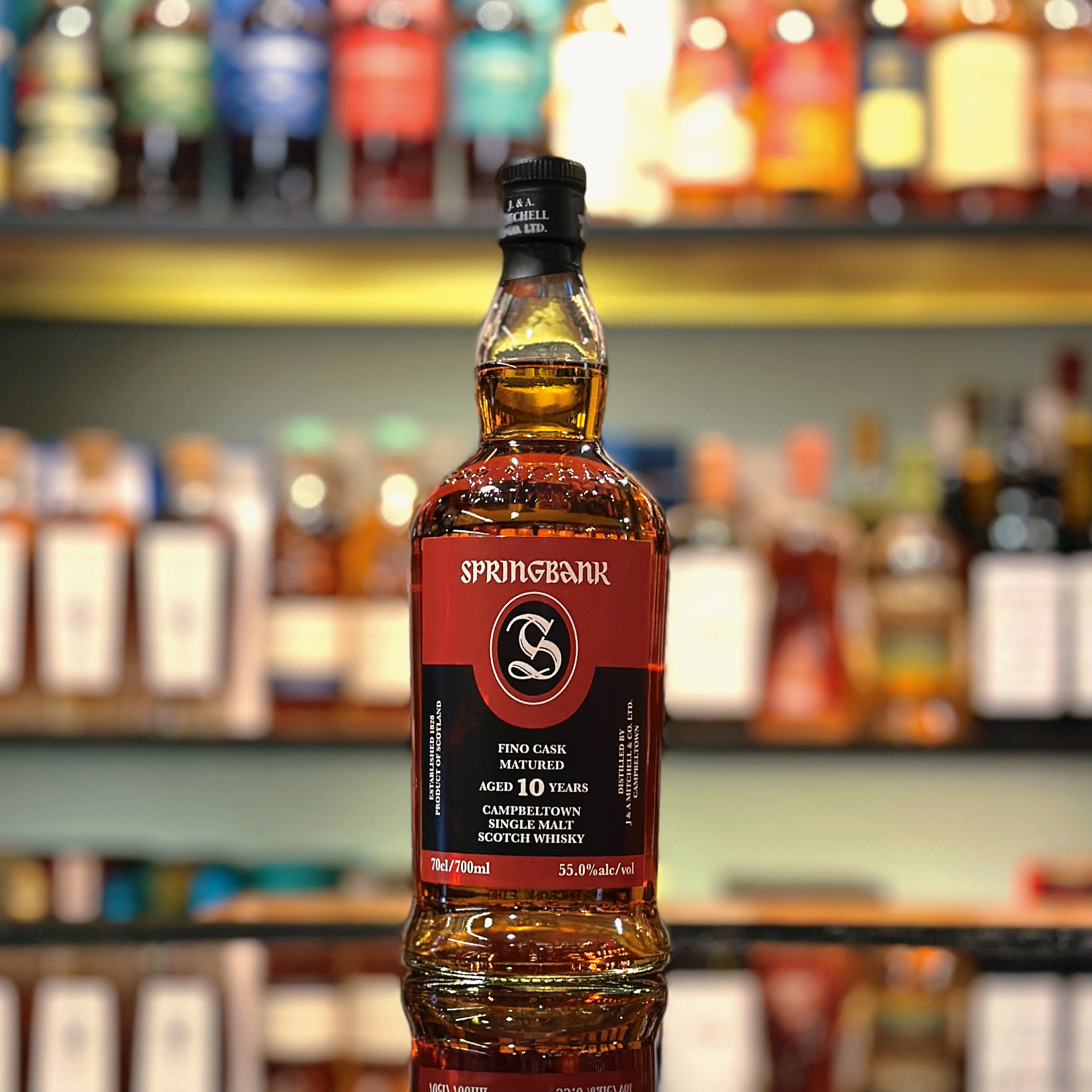 Springbank 10 Year Old Sherry Wood Fino Matured Single Malt Scotch Whi ...