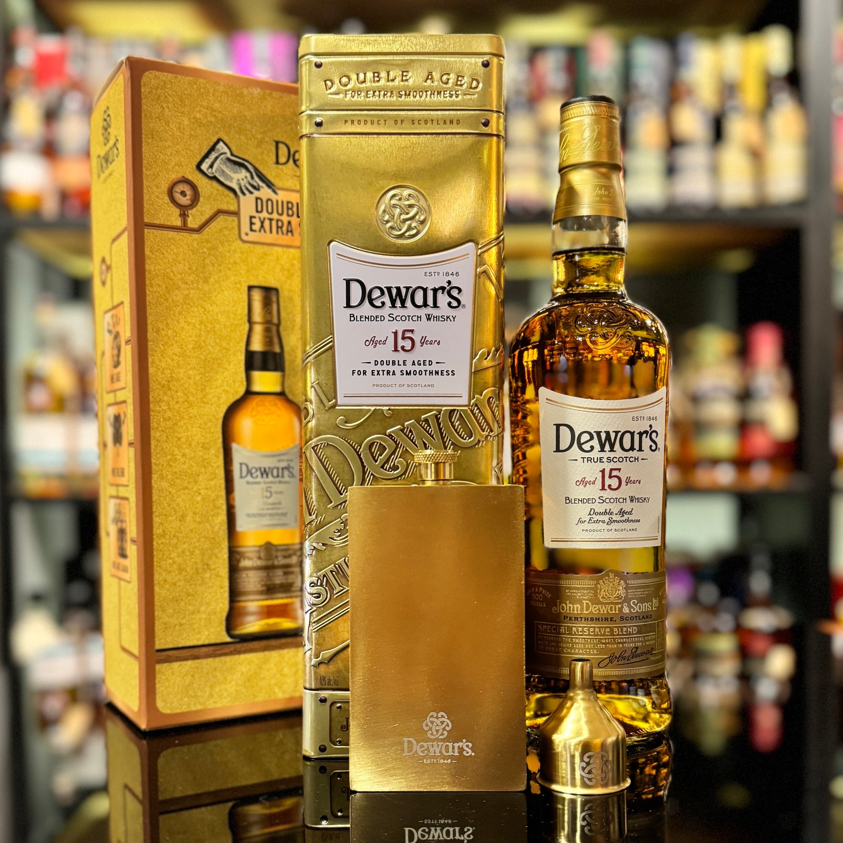 Dewar’s 15 Year Old Blended Scotch Whisky (Giftset with Flask) – The ...